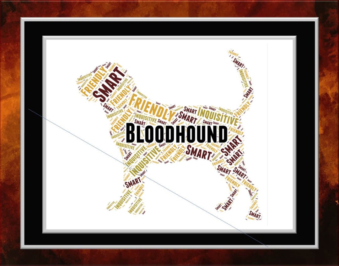 Bloodhound Word Art - Etsy