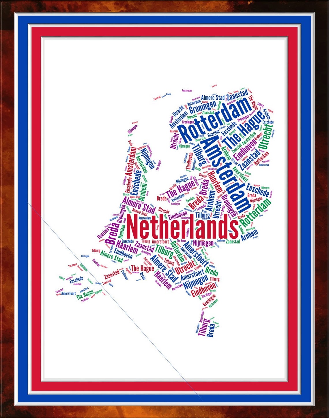 The Netherlands Word Art - Etsy