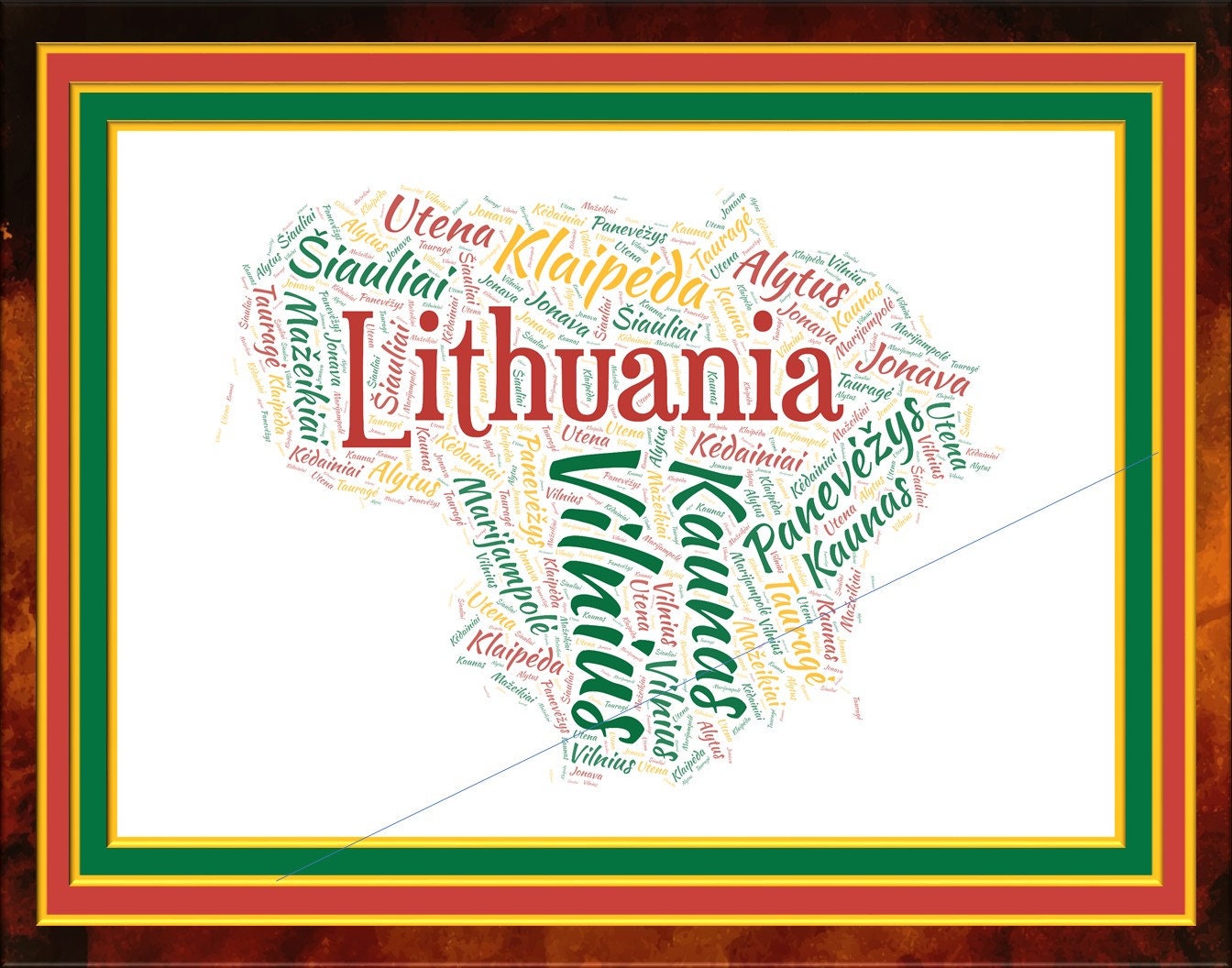 Lithuania Word Art - Etsy