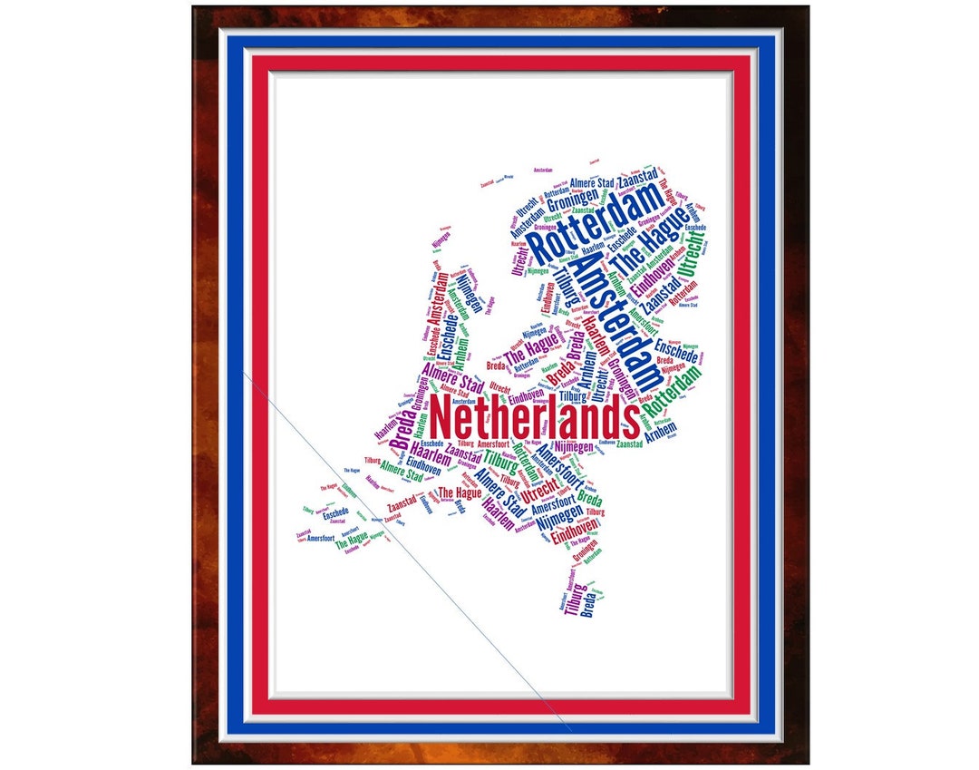 The Netherlands Word Art - Etsy