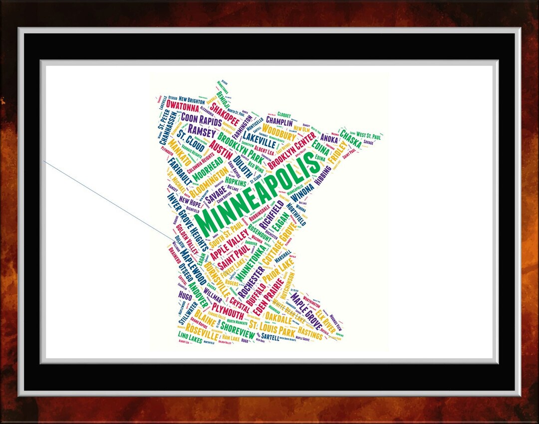 Minnesota Word Art - Etsy