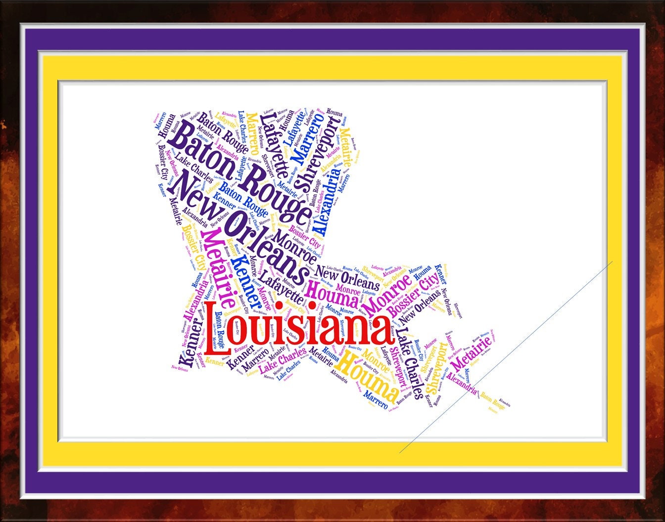 Louisiana Word Art - Etsy