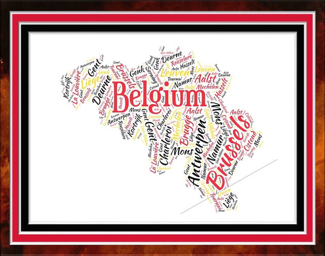 Belgium Word Art - Etsy