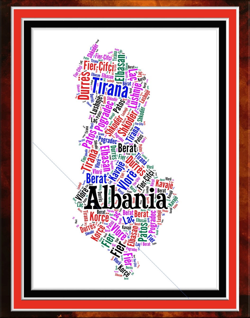 Albania Word Art - Etsy