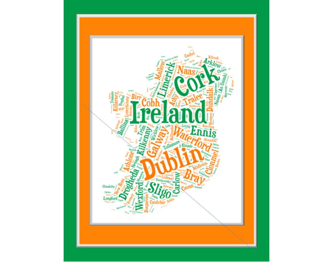 Ireland Word Art - Etsy