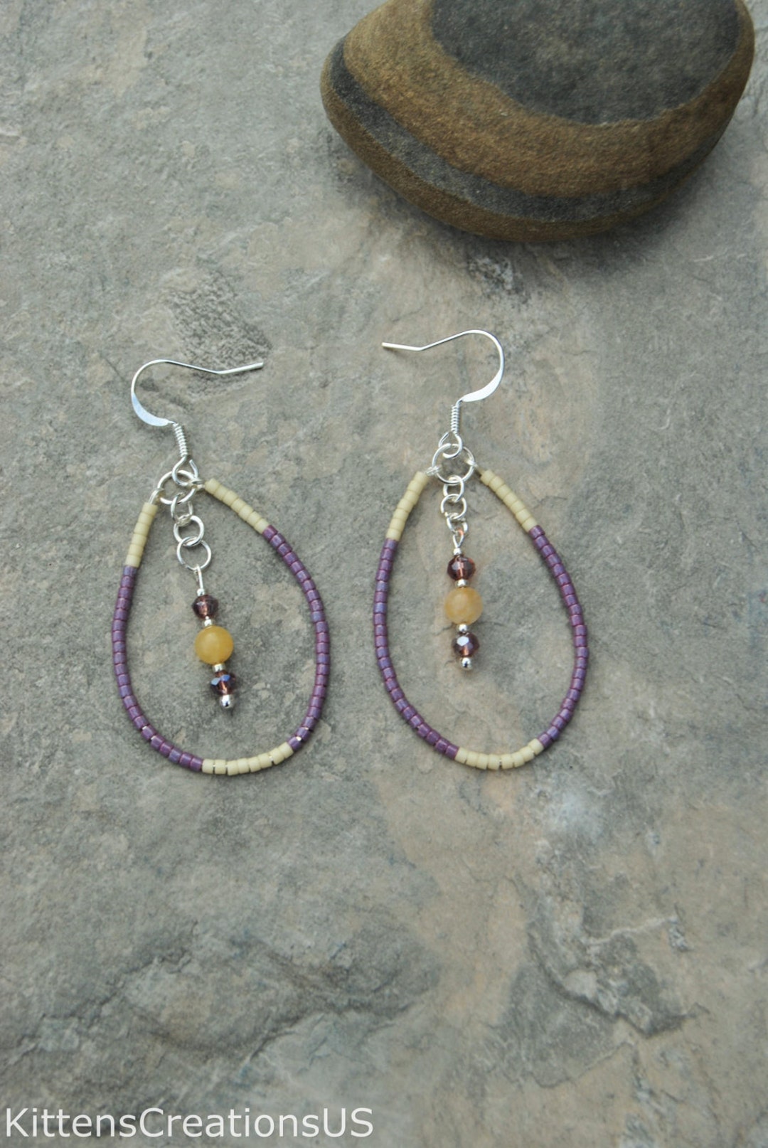 Tear Drop Loop Earrings Item 120 - Etsy