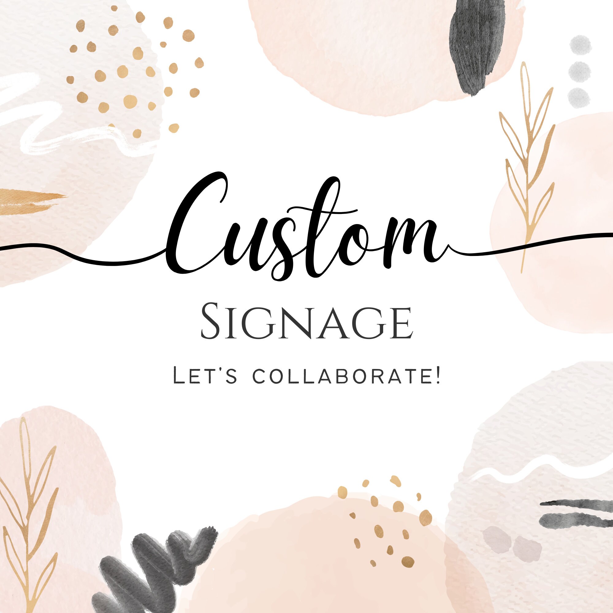 Custom Signage 11x14 | Customizable Sign | Any Style or Wording - Etsy