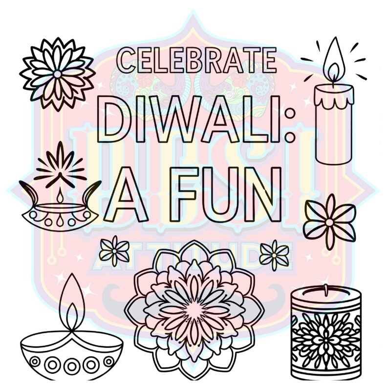 Diwali Coloring Pages: 25 Mandala & Rangoli Designs (digital Download ...
