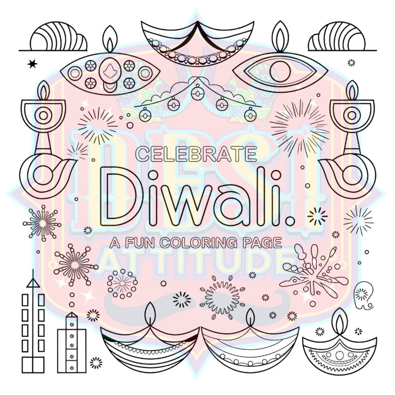 Diwali Coloring Pages: 25 Mandala & Rangoli Designs (digital Download ...