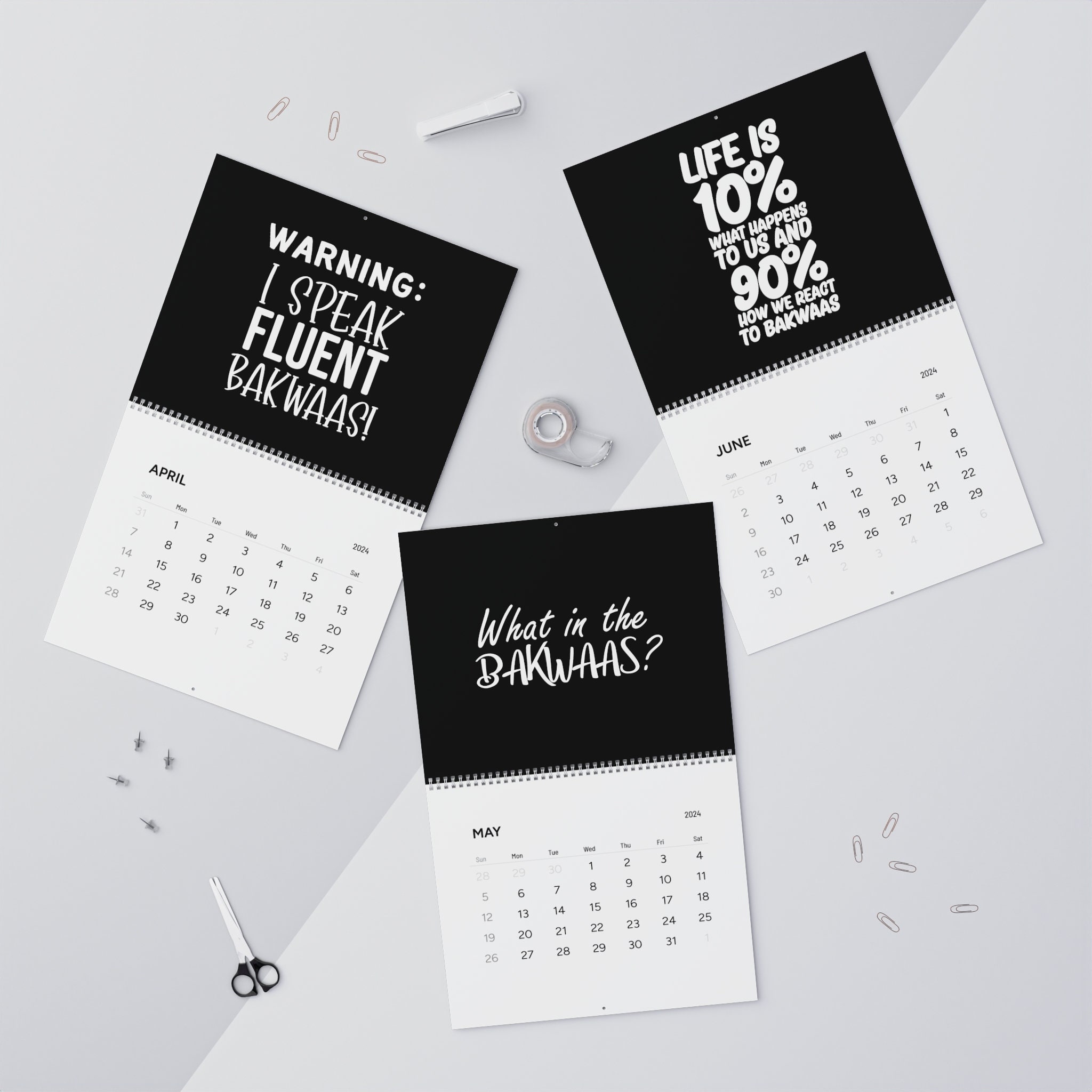 Funny Bakwaas Desi 2024 Calendars, South Asian Calendar Indian Gift ...