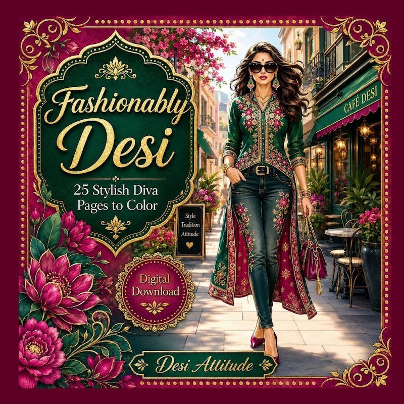 Desi Coloring Book - Etsy