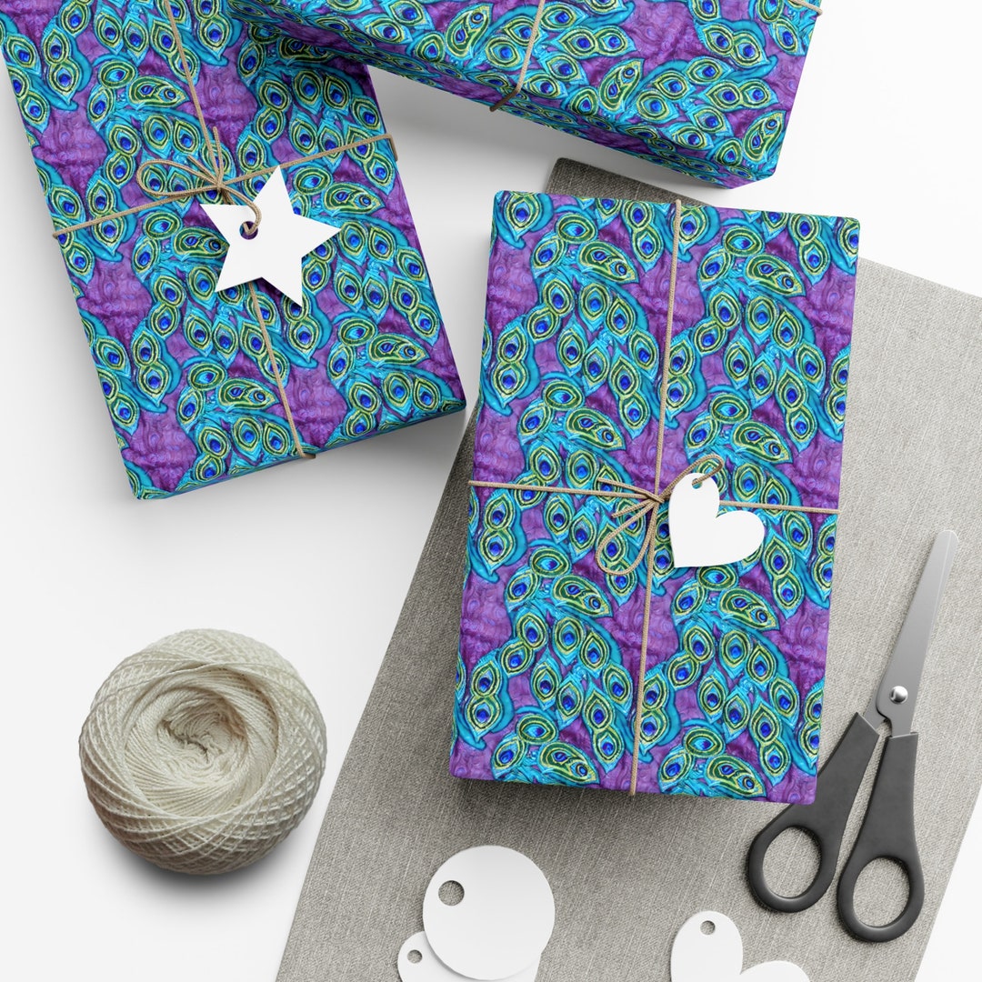 Desi Gift Wrap Paper South Asian Sari Fabric Design Satin - Etsy
