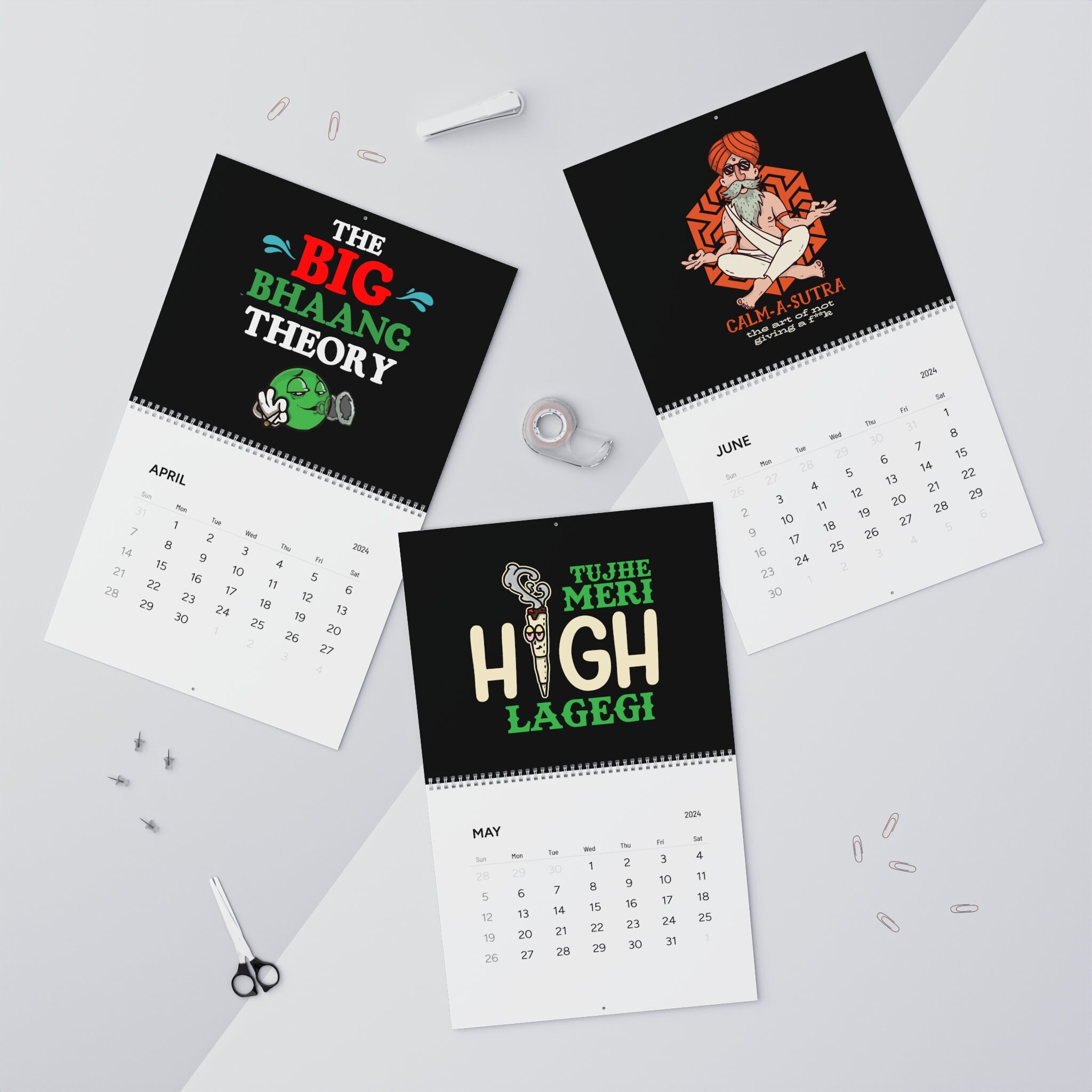 Desi 2024 Wall Calendars, South Asian Calendar, Indian Gift, South ...