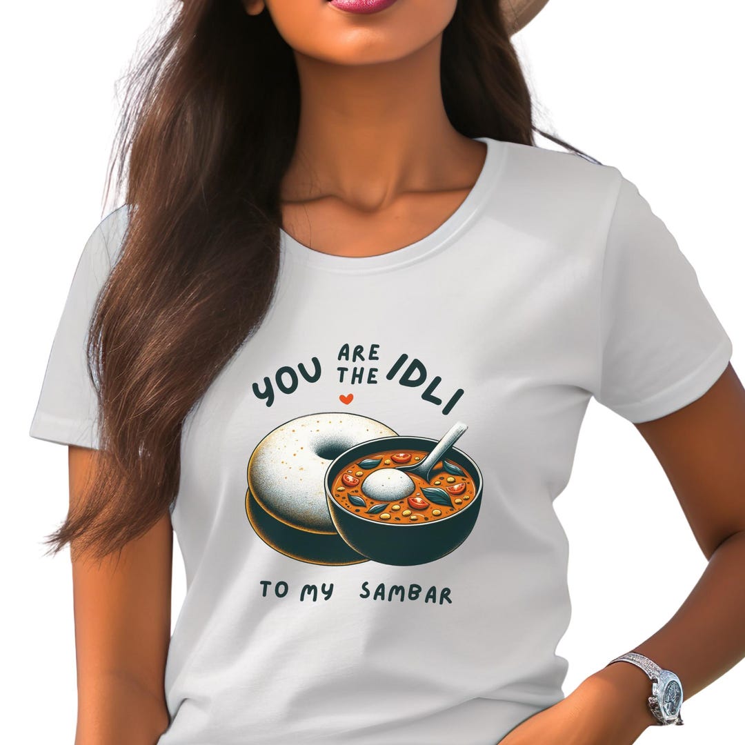 Idli Sambar T-shirt, South Indian Food Pun, Desi Couple Gift - Etsy