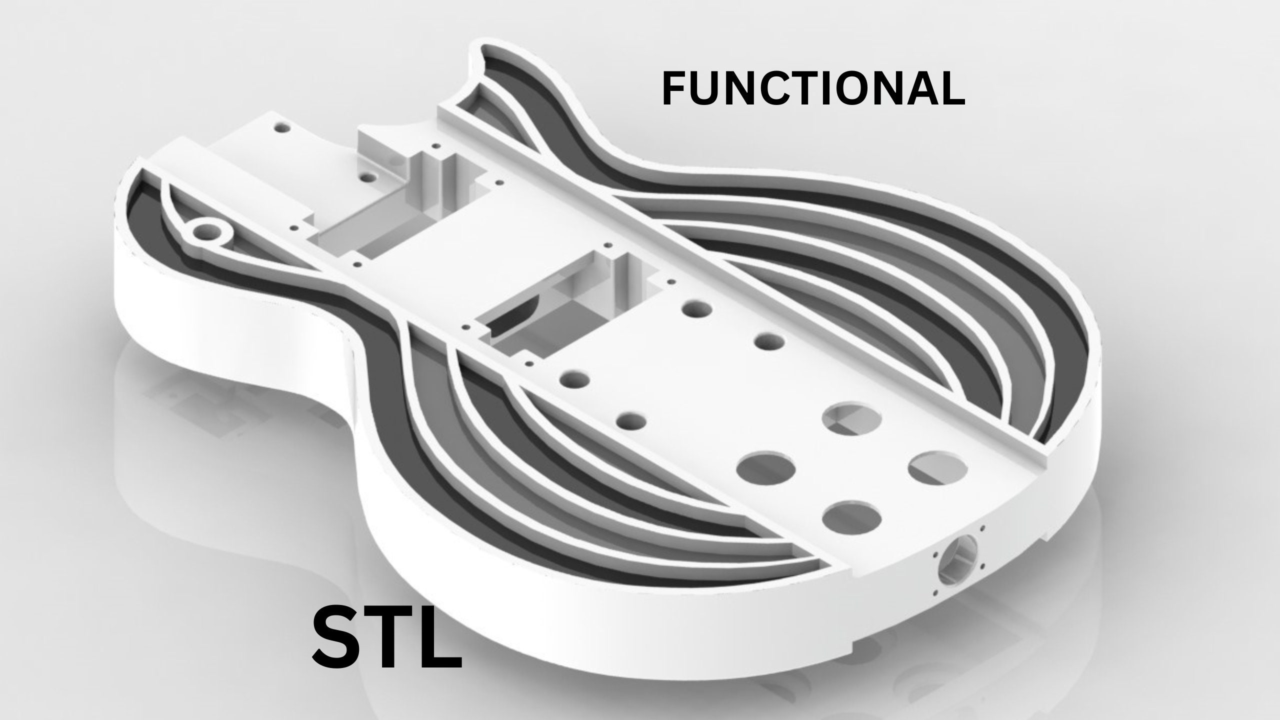 Functional Guitar STL Files, 3D Print, 3D Model, 3D Print Design SPIDER ...