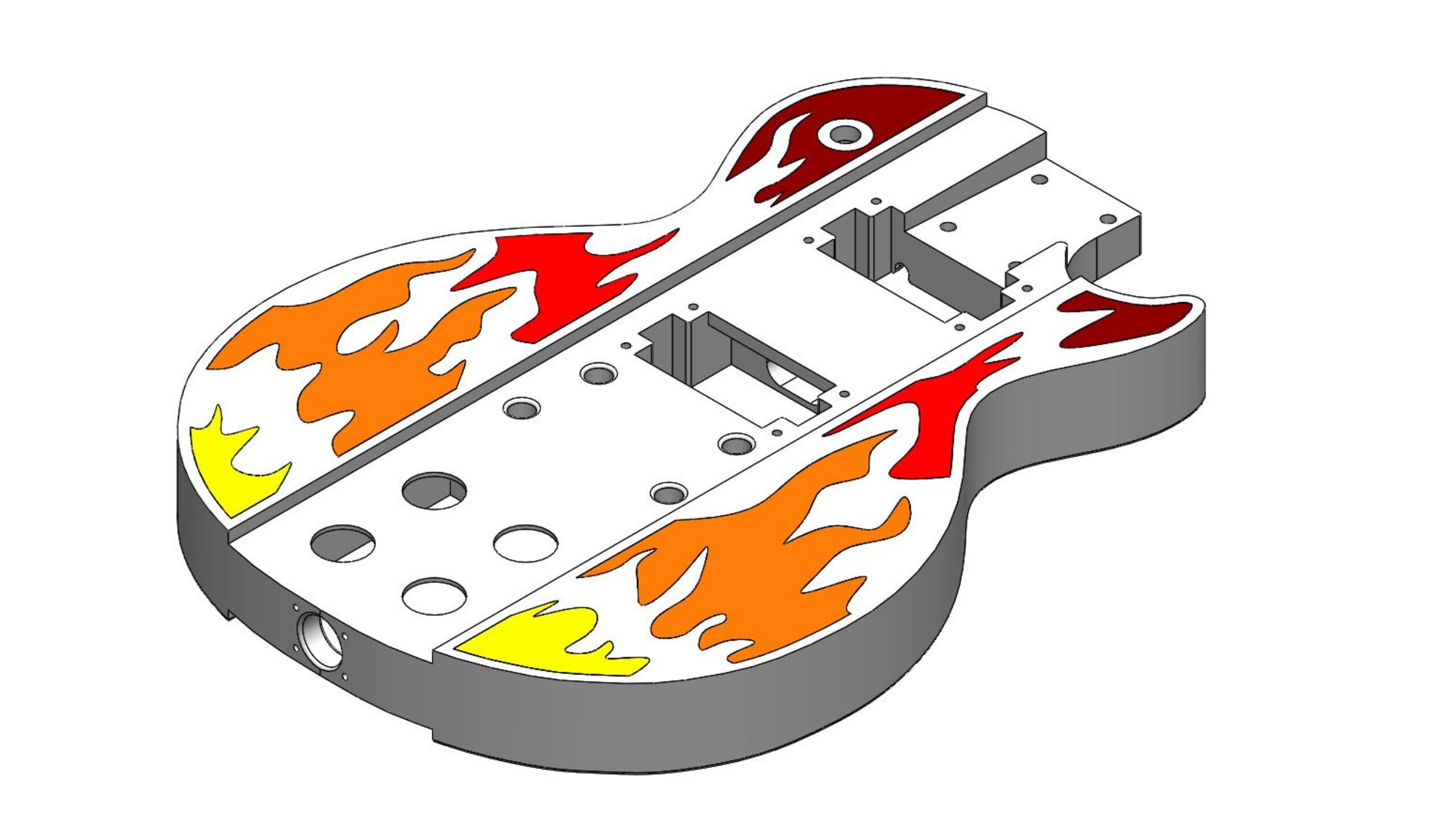 Functional Guitar STL Files, 3D Print, 3D Model, 3D Print Design FIRE ...