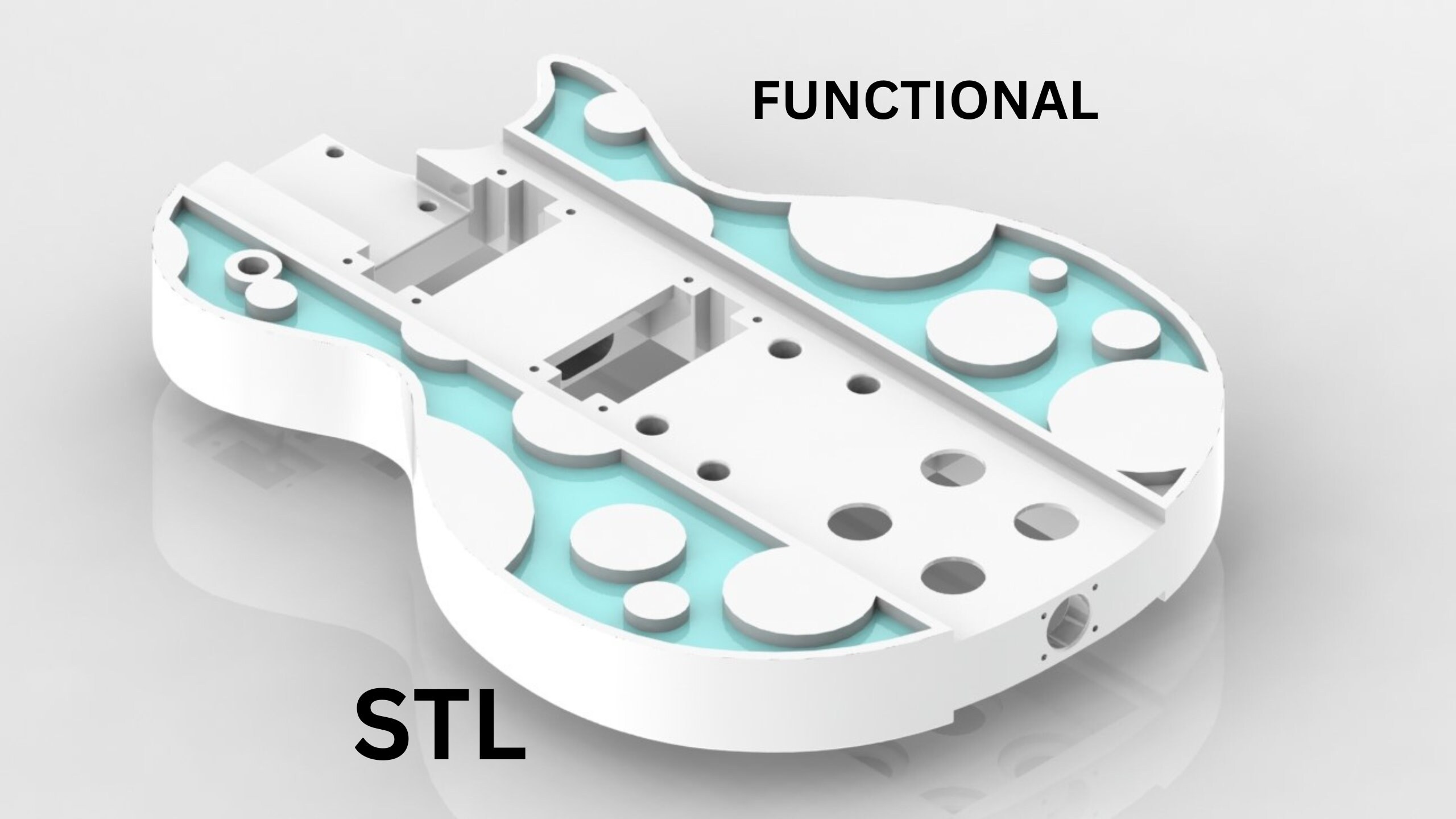 Functional Guitar STL Files, 3D Print, 3D Model, 3D Print Design ...