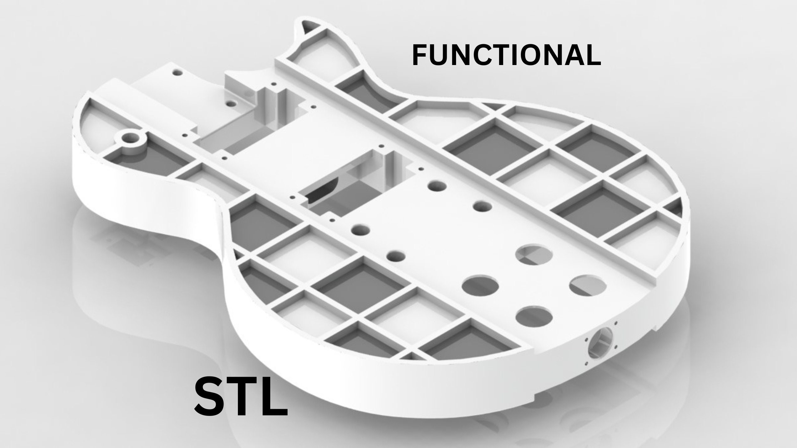 Functional Guitar STL Files, 3D Print, 3D Model, 3D Print Design ...