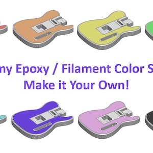 Telecaster Functional Guitar STL Files, 3D Print Design, 3D Model FIRE ...