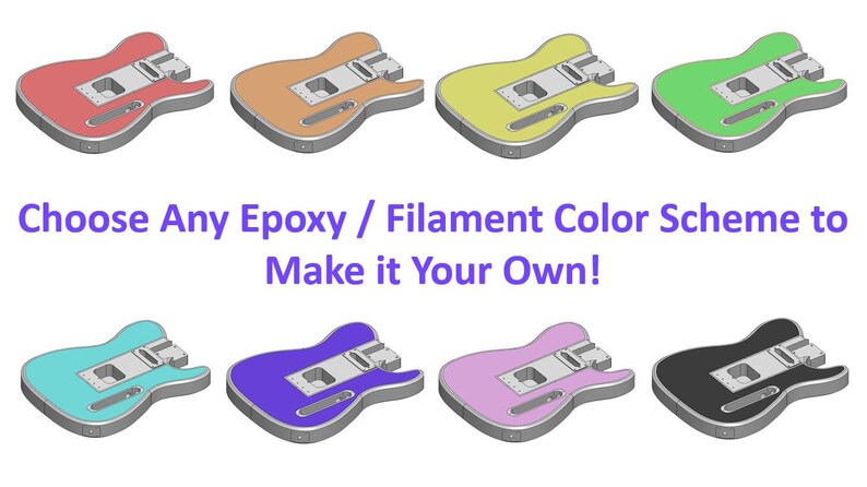 Telecaster Functional Guitar STL Files, 3D Print Design, 3D Model ...