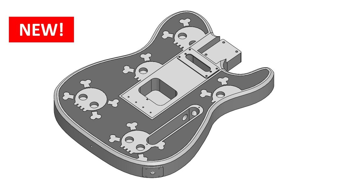 Telecaster Functional Guitar STL Files, 3D Print Design, 3D Model ...