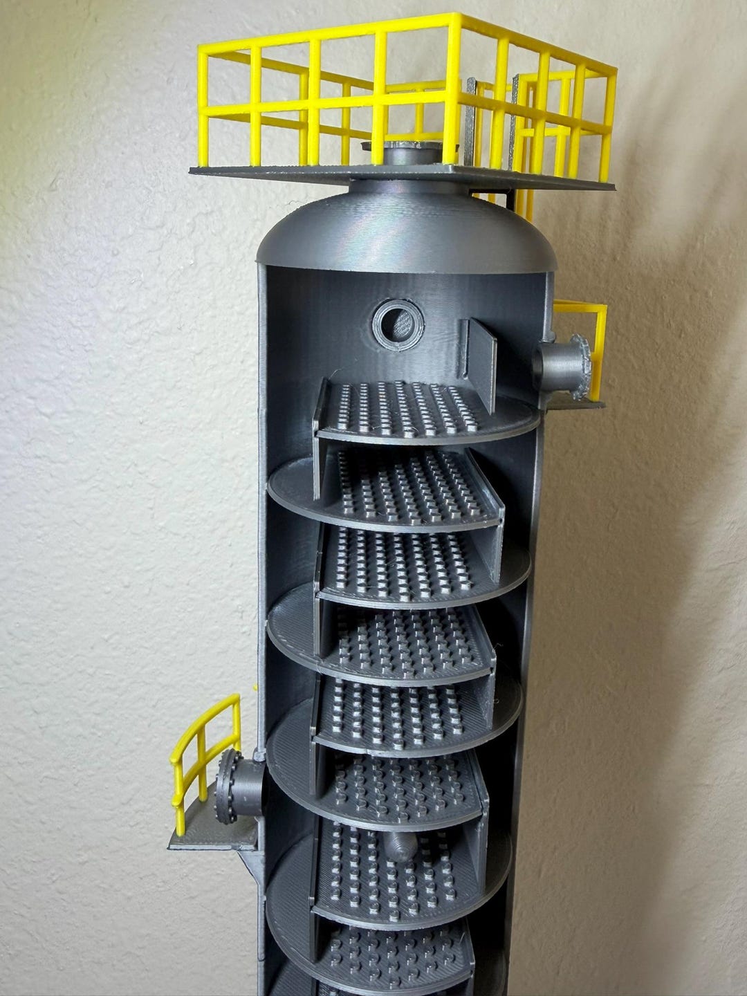 Distillation Tower / Refinery Fractionator Column Model With Trays - 3D ...
