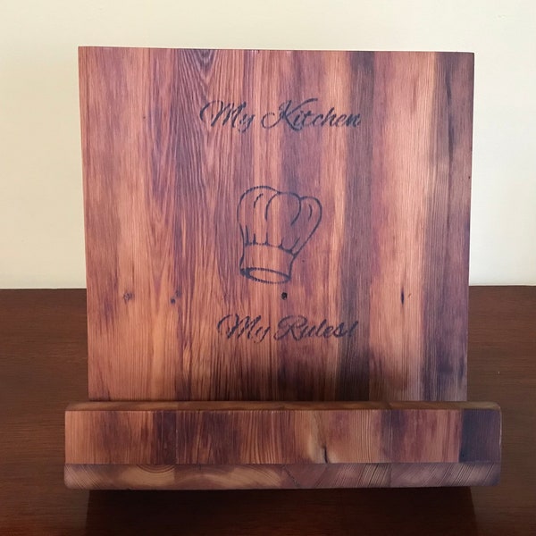 Reclaimed Wood Cook Book Stand - Etsy