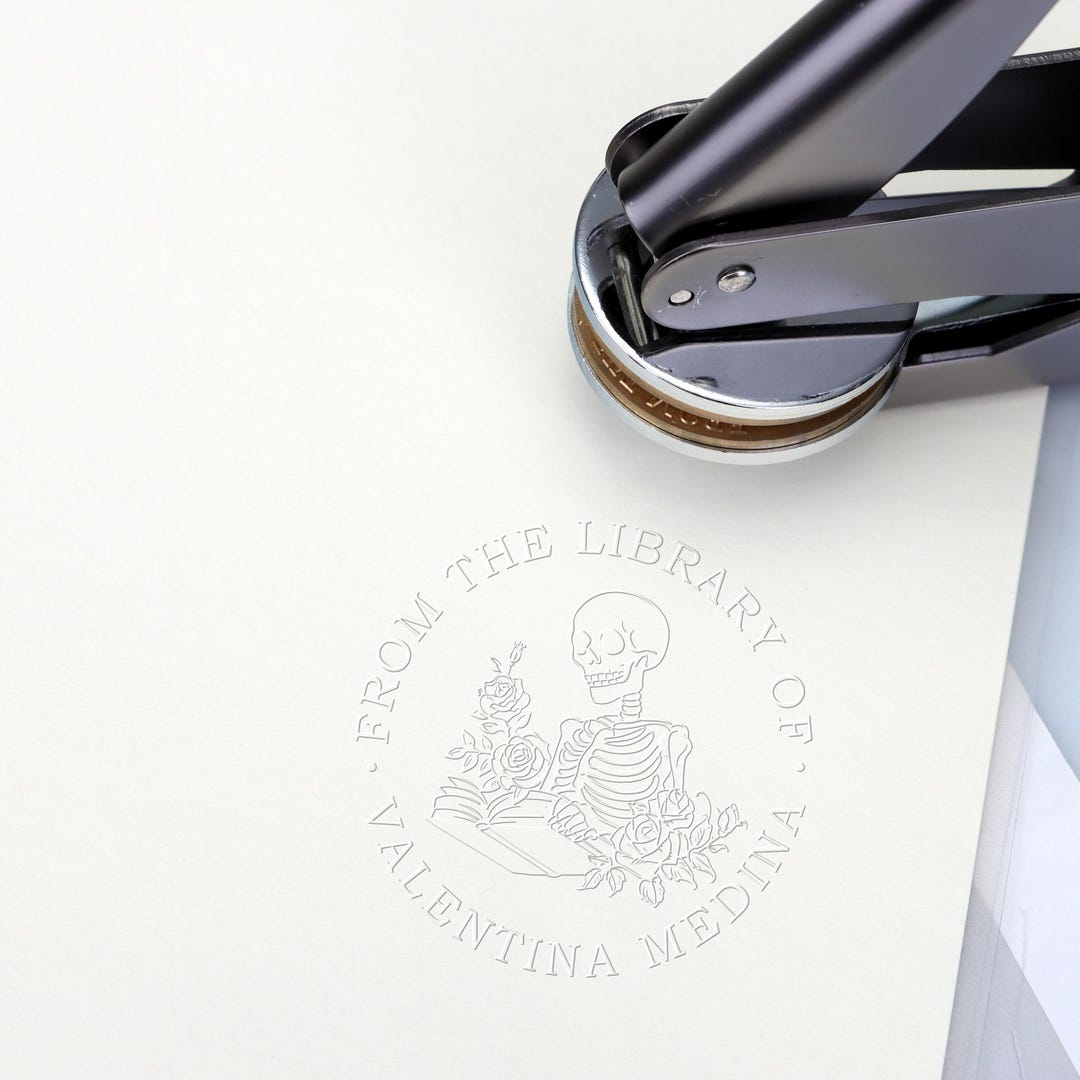 Personalized Book Embosser Seal | Custom Library Embosser | New Year ...