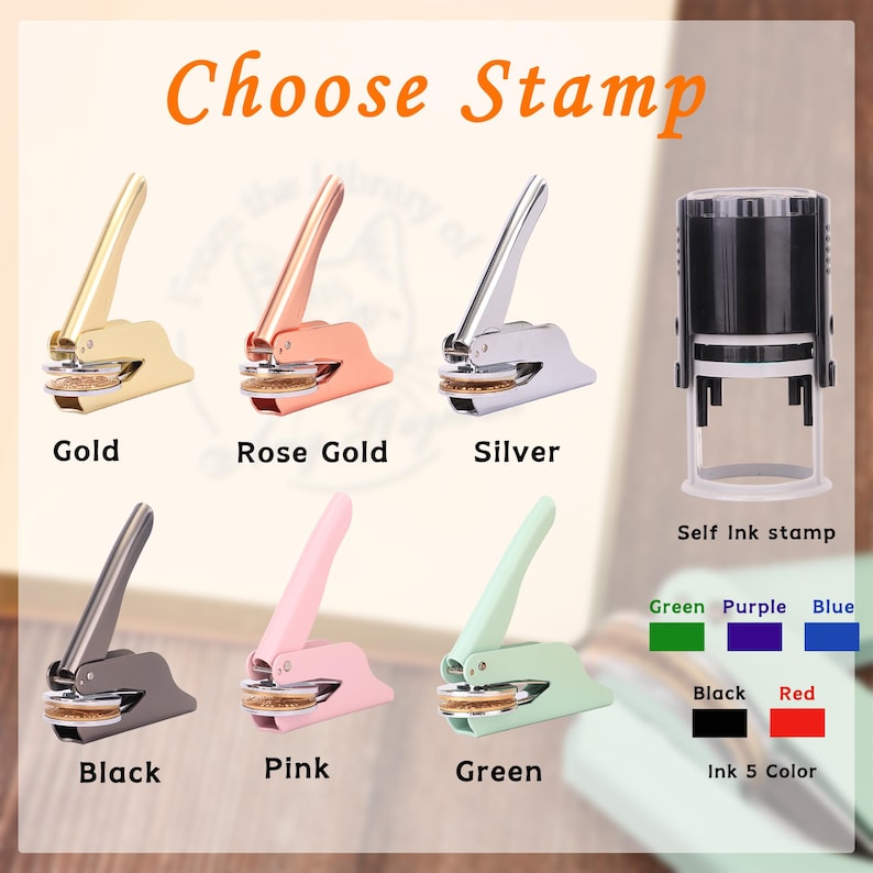 Wedding Embosser Stamp, Personalized Stamp, Custom Monogram Embosser ...