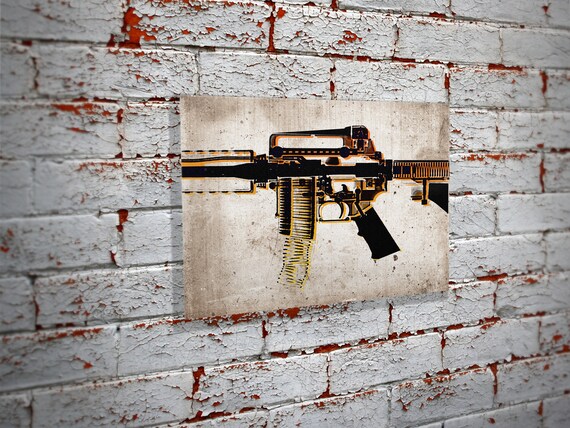 Prints Digital Prints Art & Collectibles Gun wall art etna.com.pe