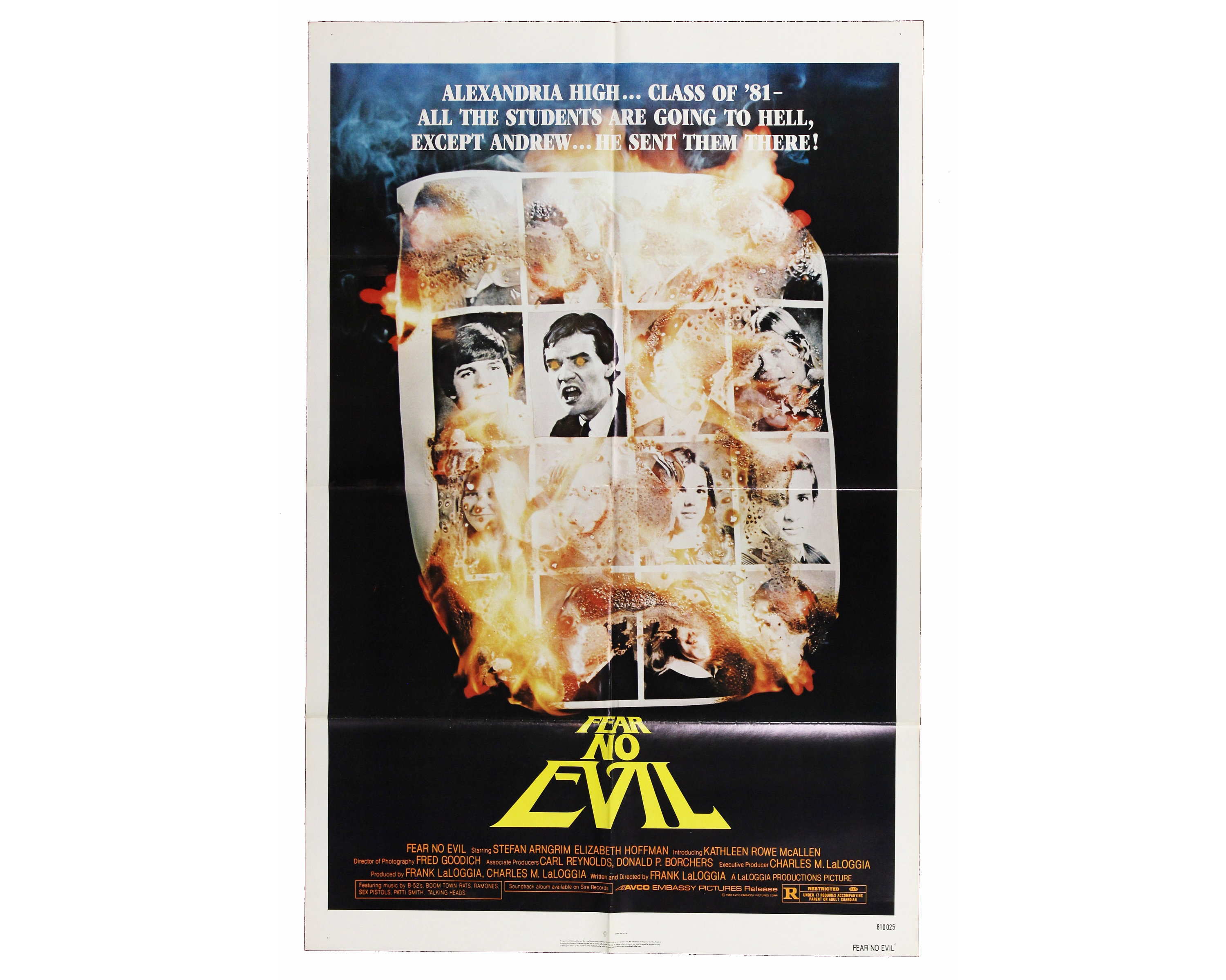 Vintage 80s Movie Poster Original 1981 Fear No Evil Retro 80's Film One ...
