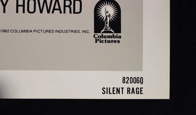Vintage 80s Movie Poster Original 1982 Silent Rage Retro 80's Film One ...