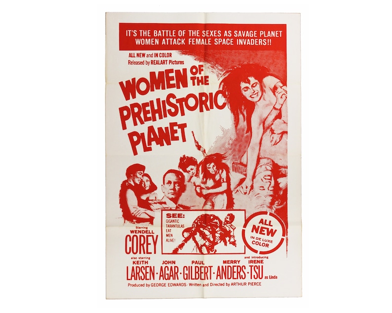 Vintage 60s Movie Poster Original 1966 Women of the Prehistoric Planet ...