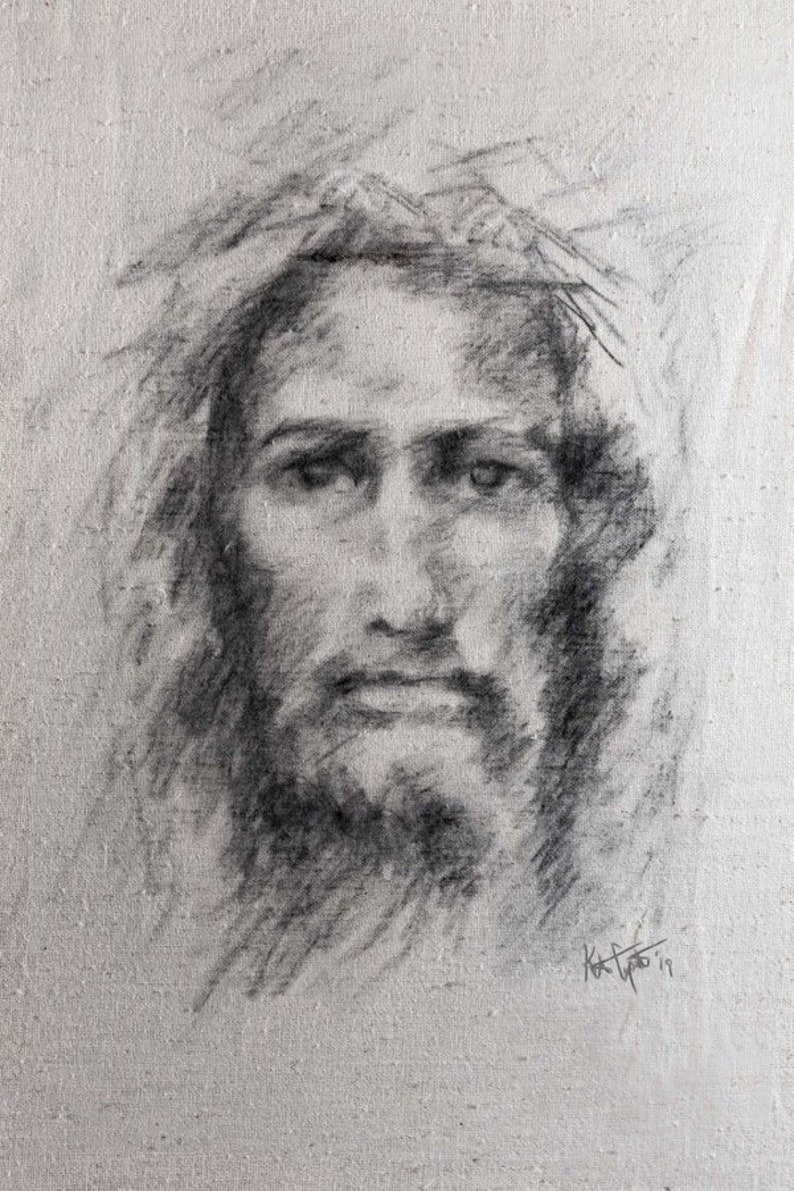 Face of Christ Art Print | Catholic Art | 5x7 Matted Print | Sacred Art ...