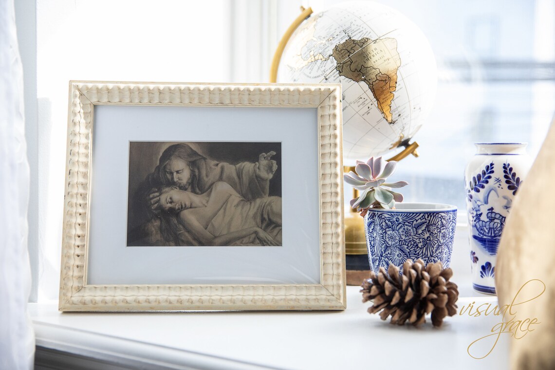 Talitha Koum Art Print 5x7 Matted Print Sacred Art Drawing Catholic Art ...