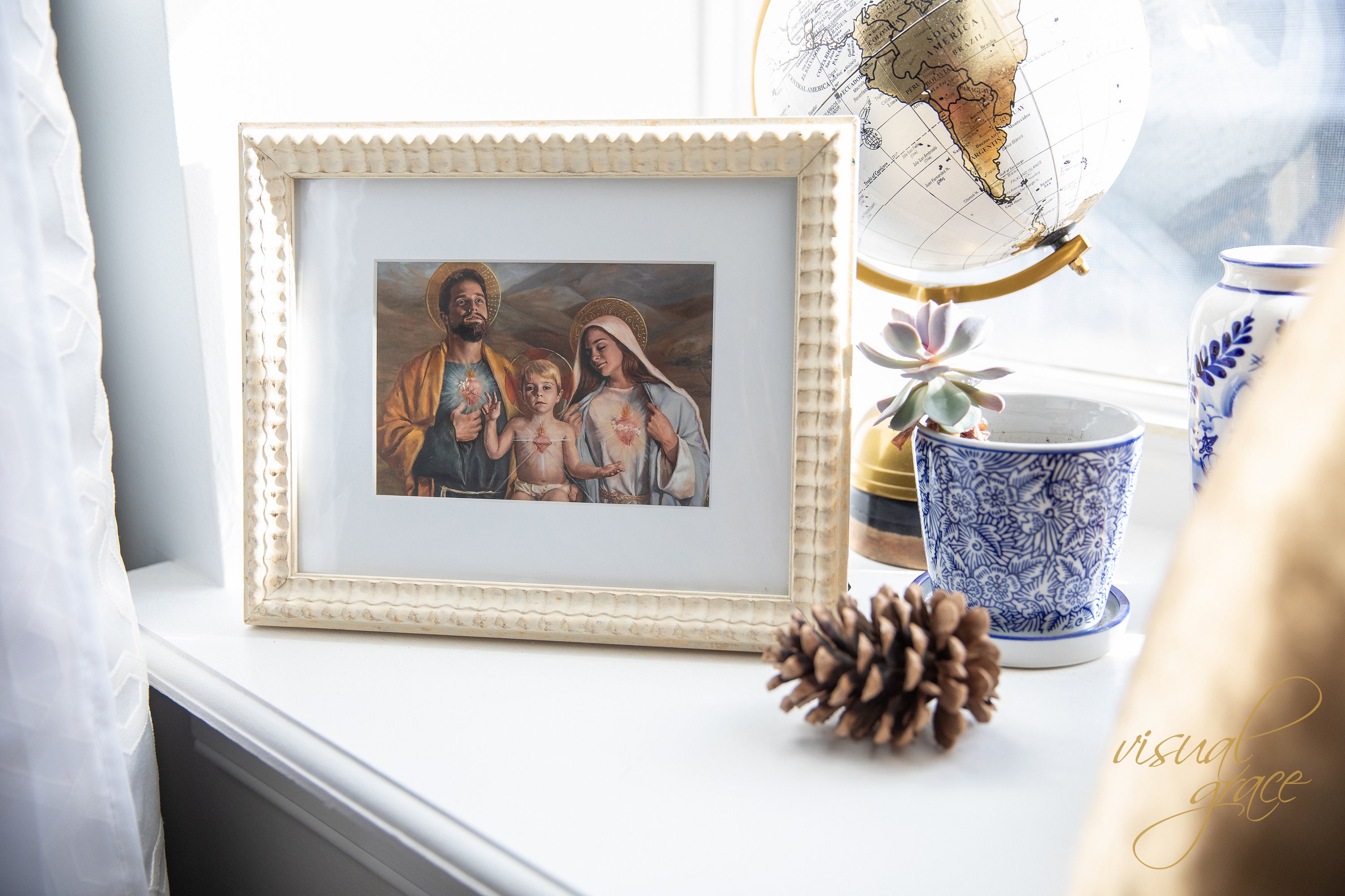 Holy Family Sacred Heart, Immaculate Heart, Chaste Heart Art | Catholic ...