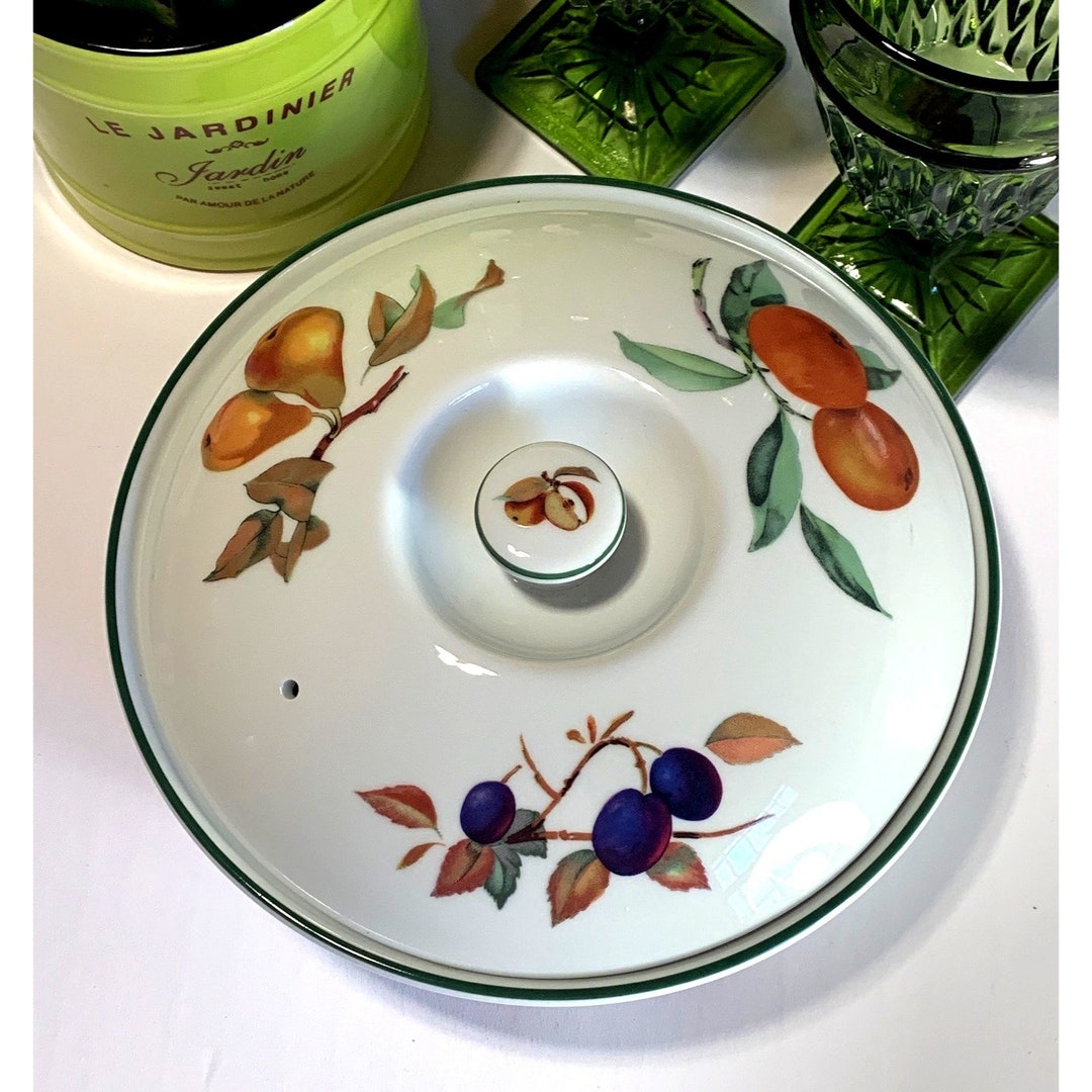 1986 Evesham Vale Royal Worcester Fine Porcelain Covered Casserole Dish ...