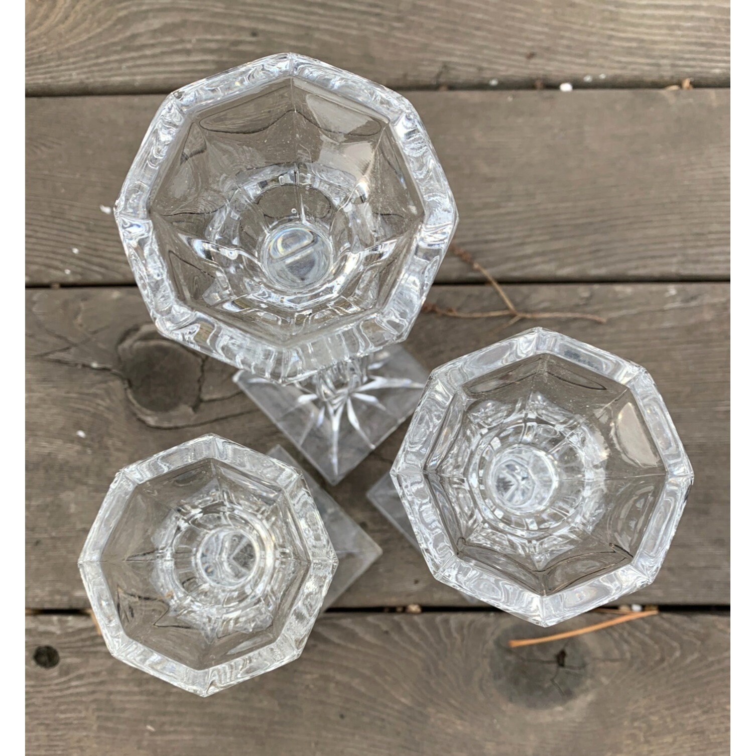 Vintage Royal Limited Crystal Czech Candle Sticks Set of Three - Etsy