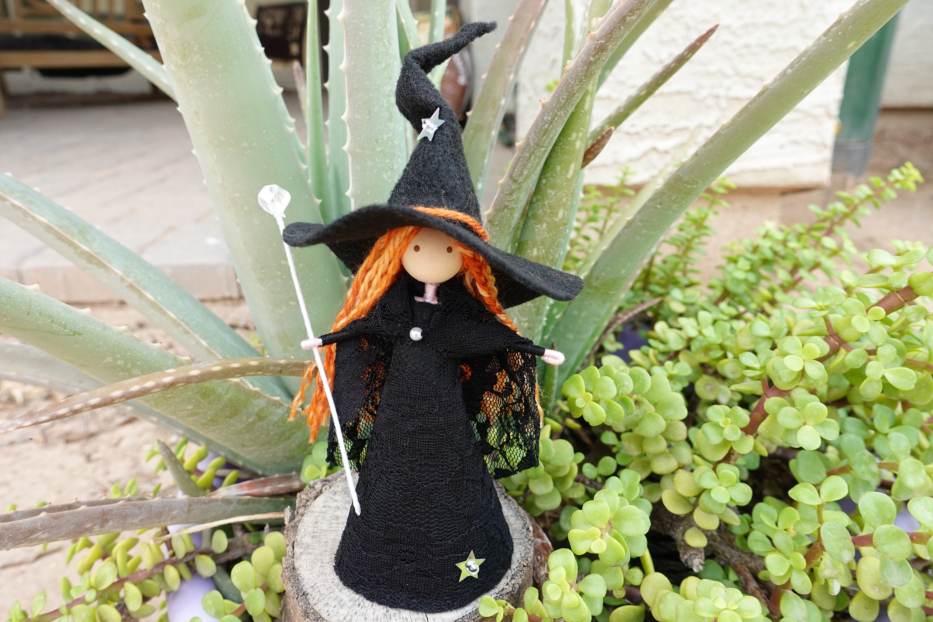 Witch Doll Halloween Witch Handmade Witch Miniature Witch | Etsy