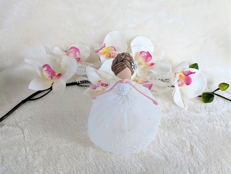 Mini Christmas Angel Tree Topper Fairy Tree Topper White | Etsy