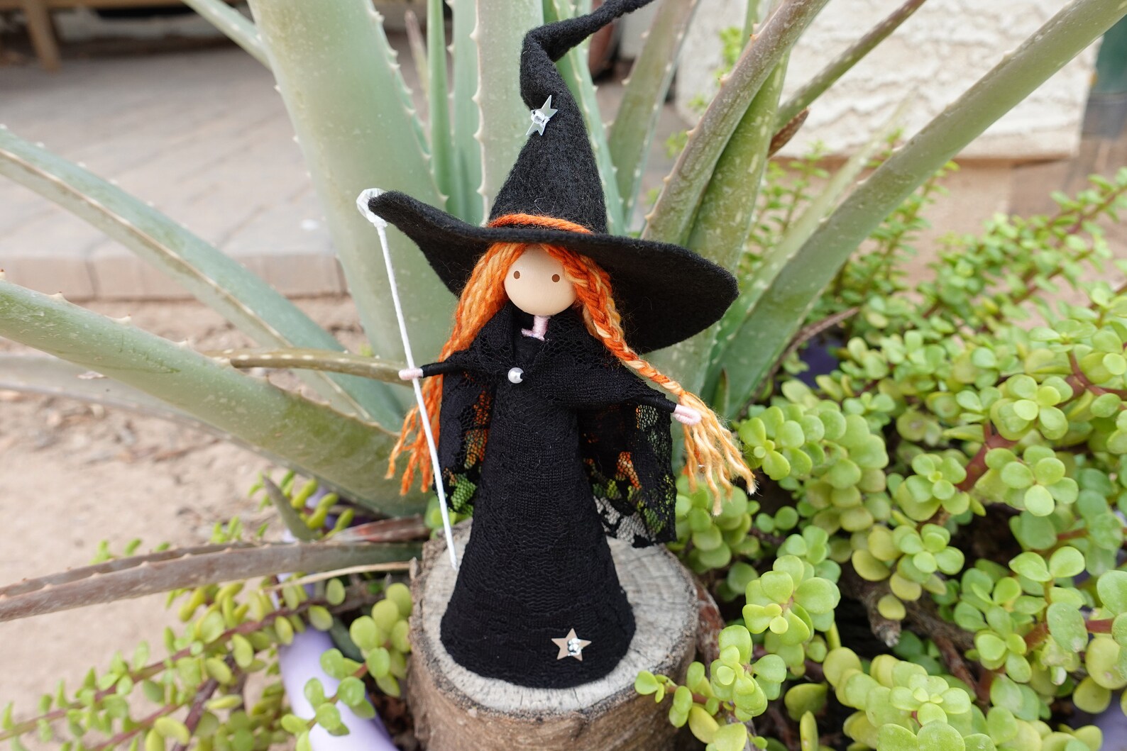 Witch Doll Halloween Witch Handmade Witch Miniature Witch | Etsy