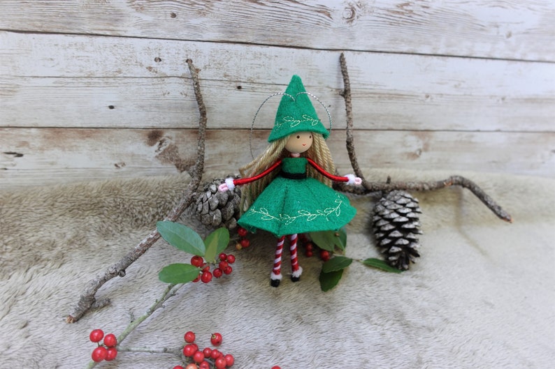 Miniature Fairy Elf Girl Elf Ornament Fairy Ornament | Etsy