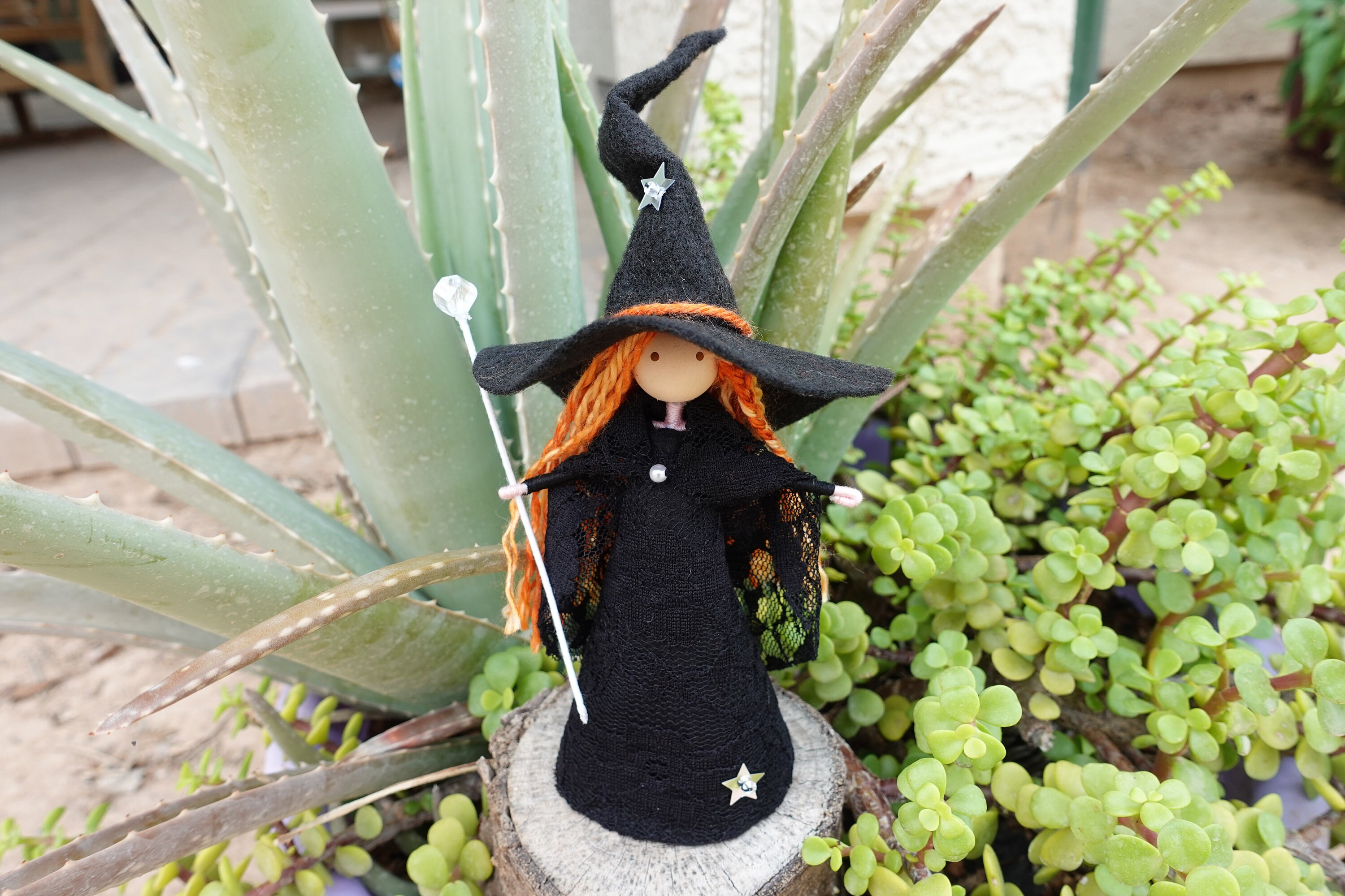 Witch Doll Halloween Witch Handmade Witch Miniature Witch | Etsy