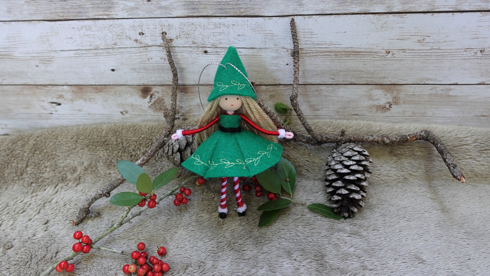 Miniature Fairy Elf Girl Elf Ornament Fairy Ornament | Etsy