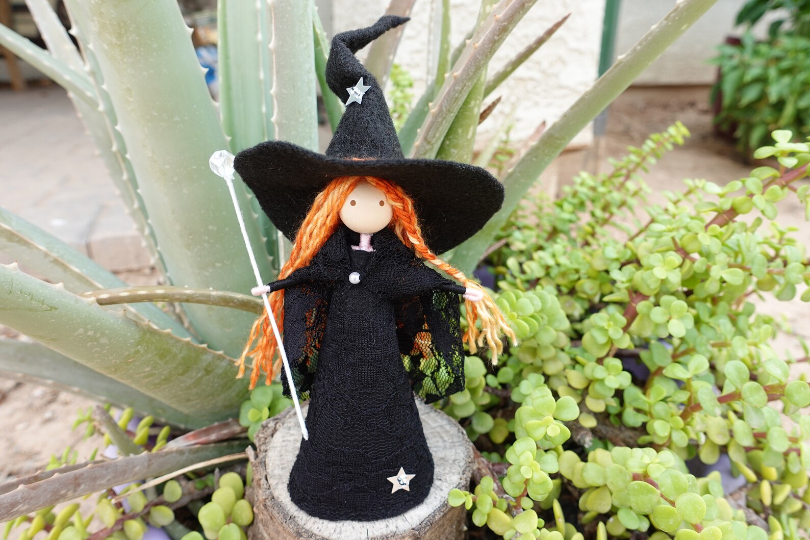 Witch Doll Halloween Witch Handmade Witch Miniature Witch | Etsy