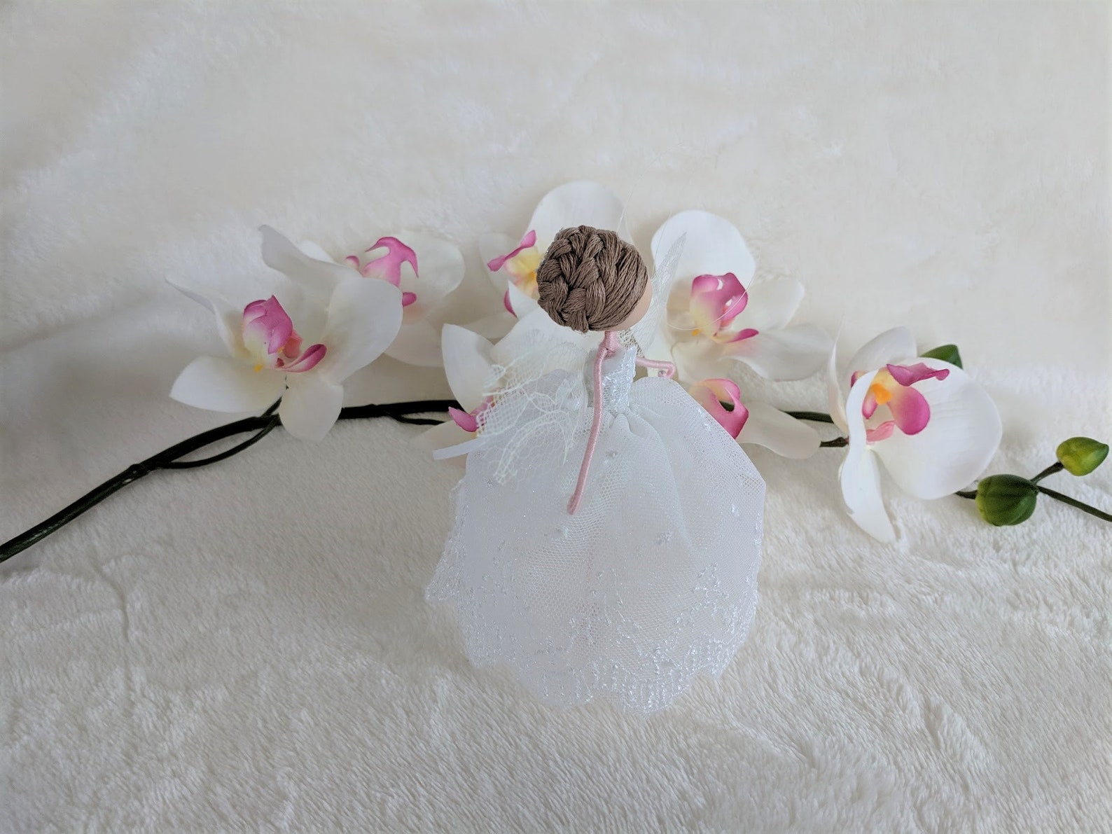 Mini Christmas Angel Tree Topper Fairy Tree Topper White | Etsy