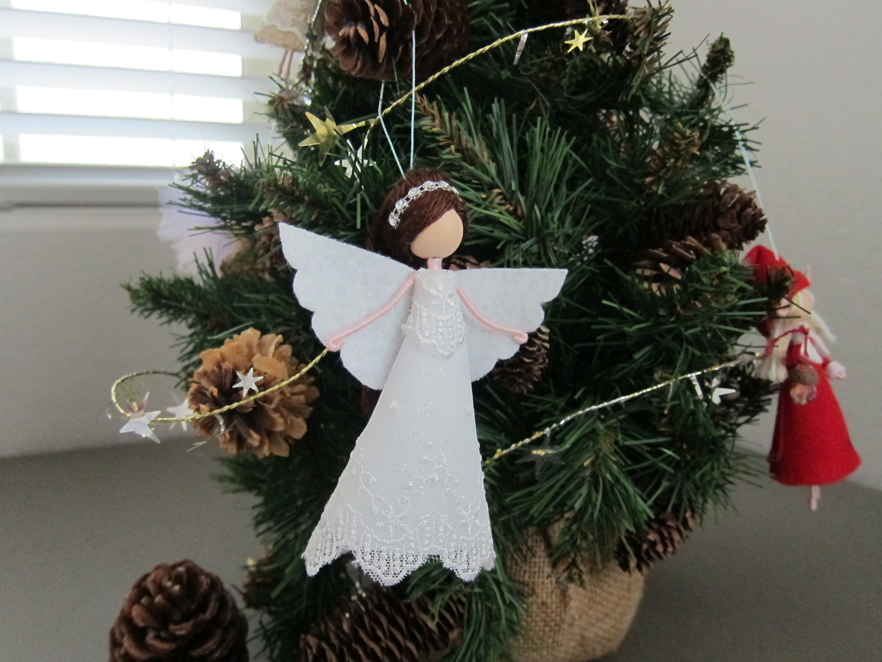 Mini Angel Tree Topper Fairy Tree Topper White Christmas - Etsy UK