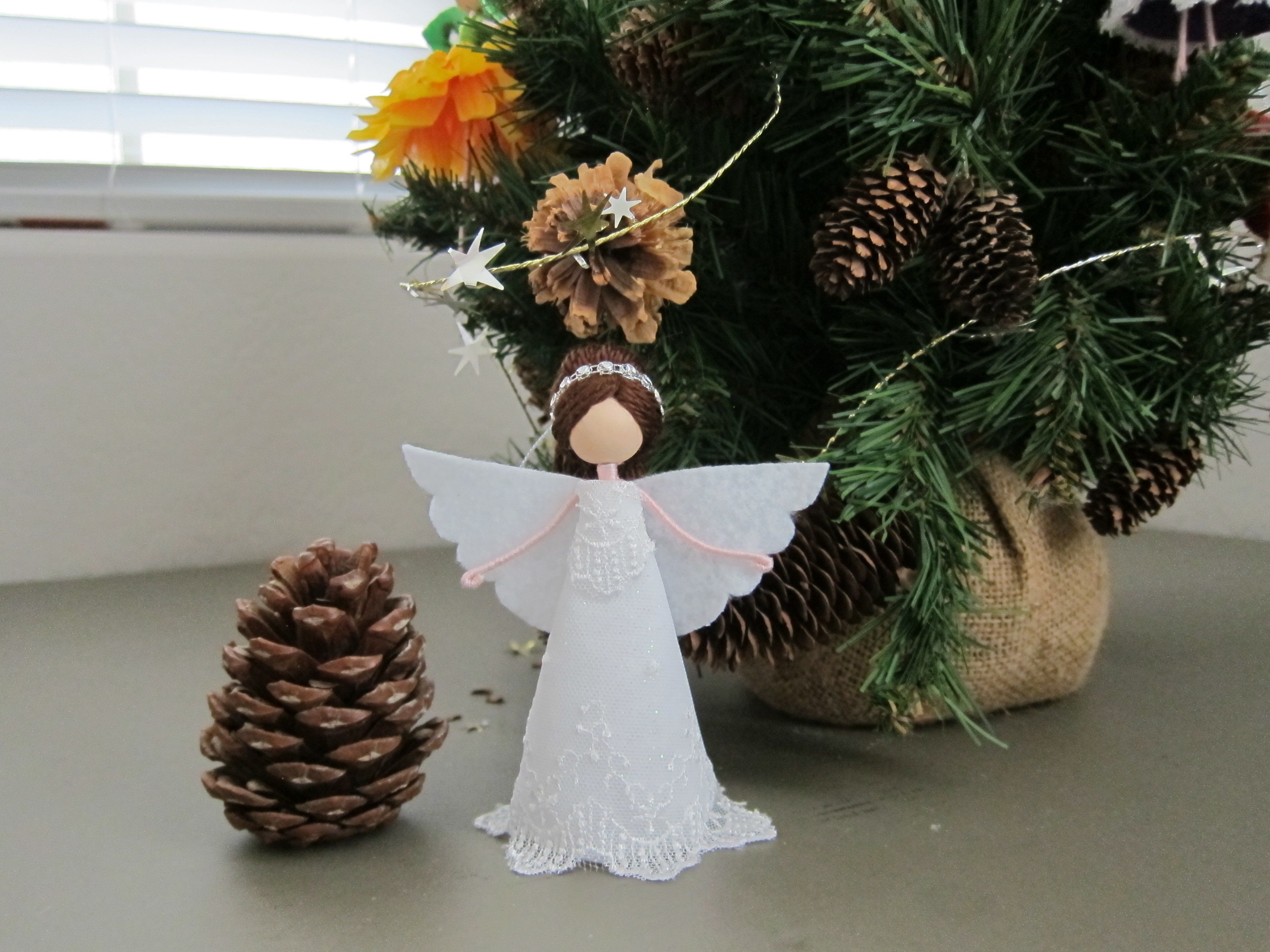 Mini Angel Tree Topper Fairy Tree Topper White Christmas - Etsy UK