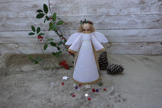 8 '' Angel Tree Topper Fairy Tree Topper White Lace - Etsy
