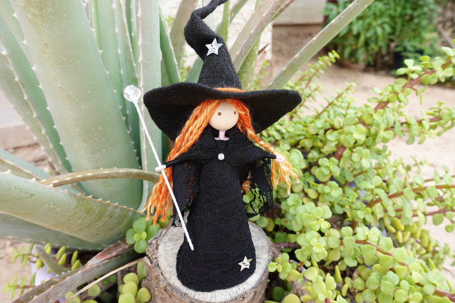 Witch Doll Halloween Witch Handmade Witch Miniature Witch | Etsy